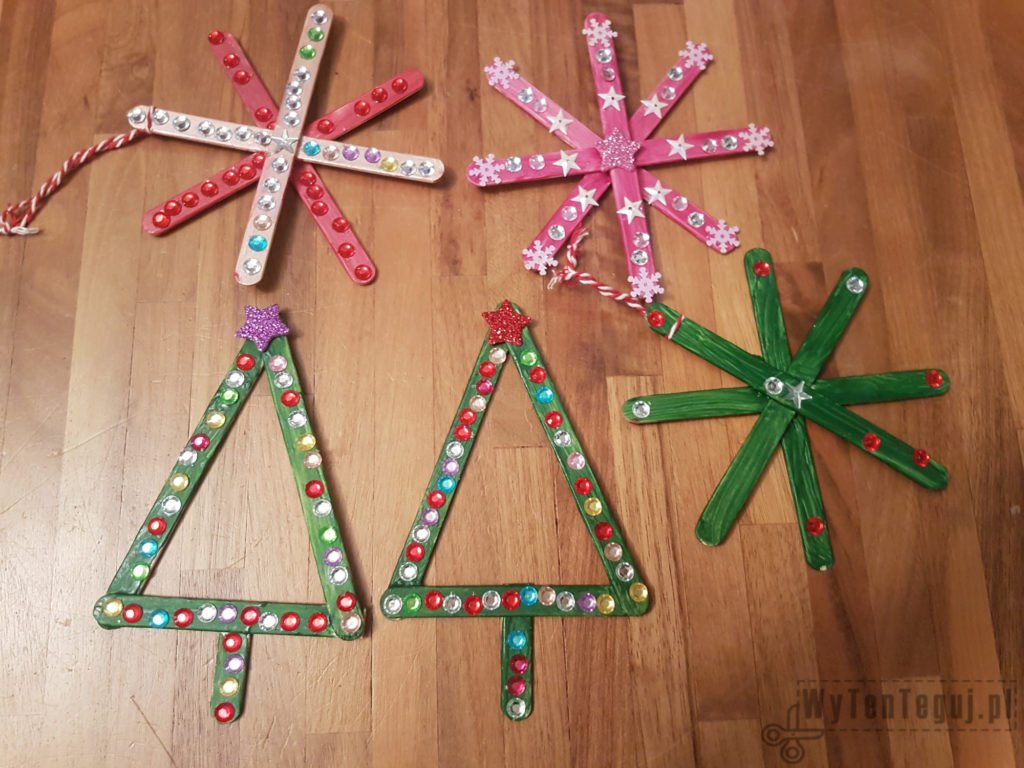 Popsicle sticks Xmas decorations - WyTenTeguj - Christmas DIY