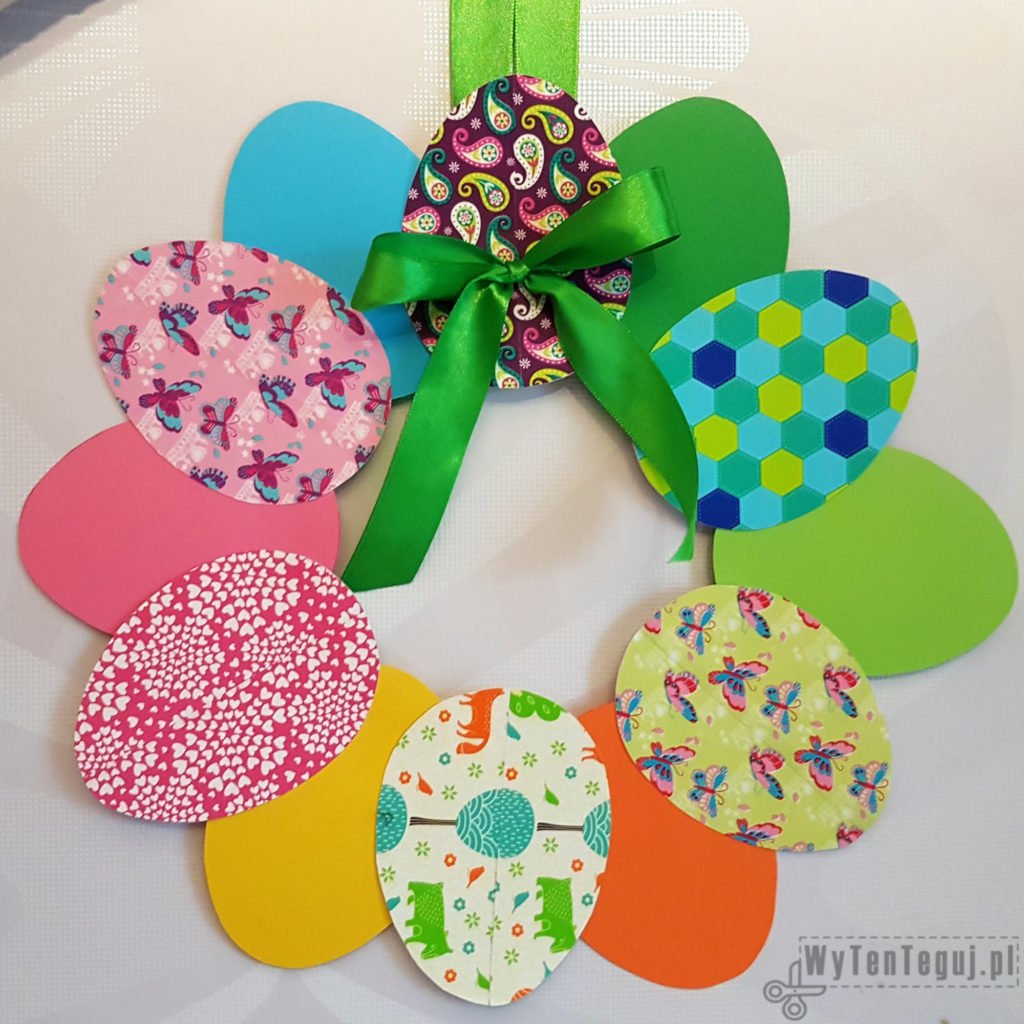 Easter paper wreath - WyTenTeguj - Easter DIY with kids