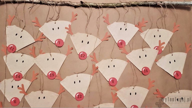 Advent calendar with Rudolph reindeers - WyTenTeguj - Christmas DIY