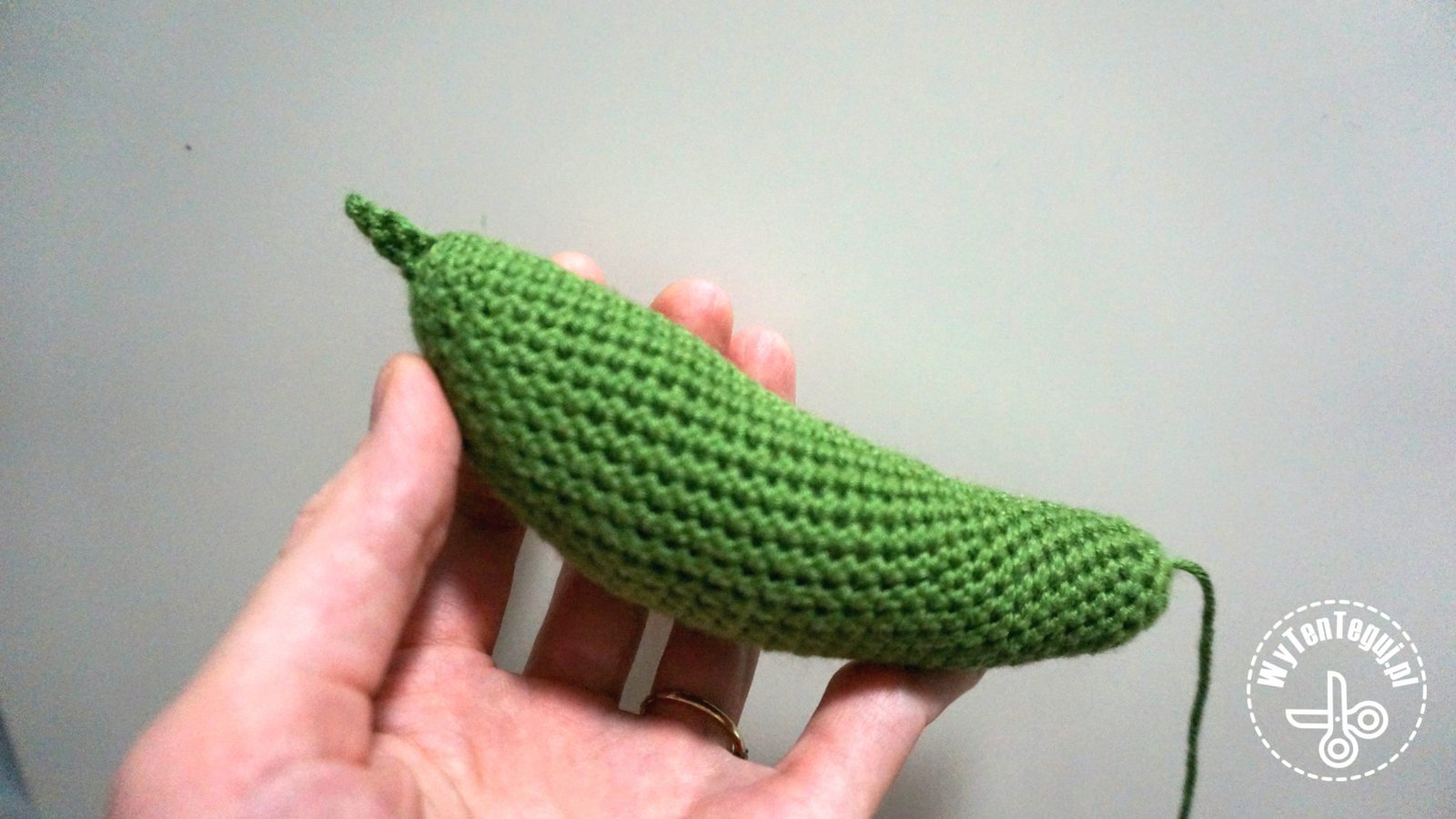 Cucumber - free crochet vegetable pattern - WyTenTeguj