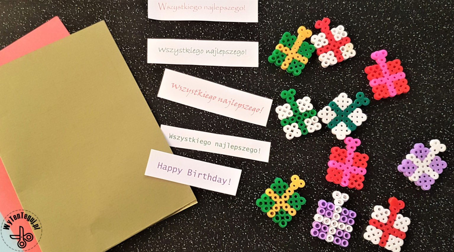 Hama beads birthday cards - WyTenTeguj - Fast and easy