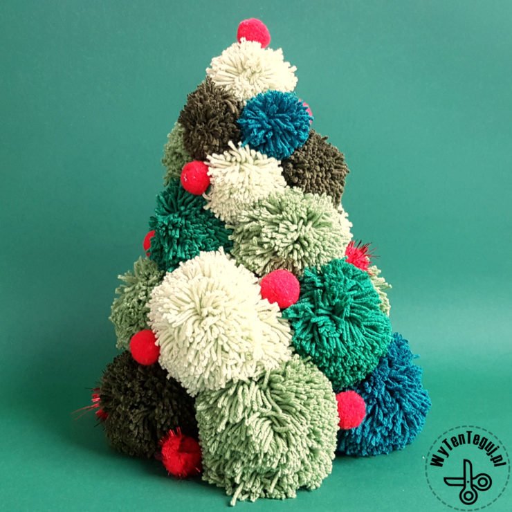 How to make the pom pom Christmas tree - WyTenTeguj - Christmas DIY