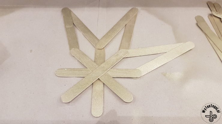 Popsicle sticks star tree topper - WyTenTeguj - Christmas DIY