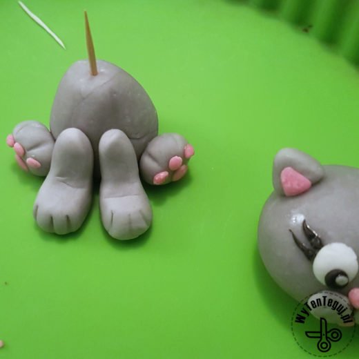 How to make a fondant cat cake topper? - WyTenTeguj
