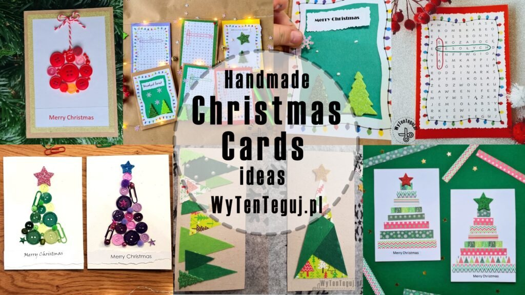 Handmade Christmas cards ideas with tutorials and templates