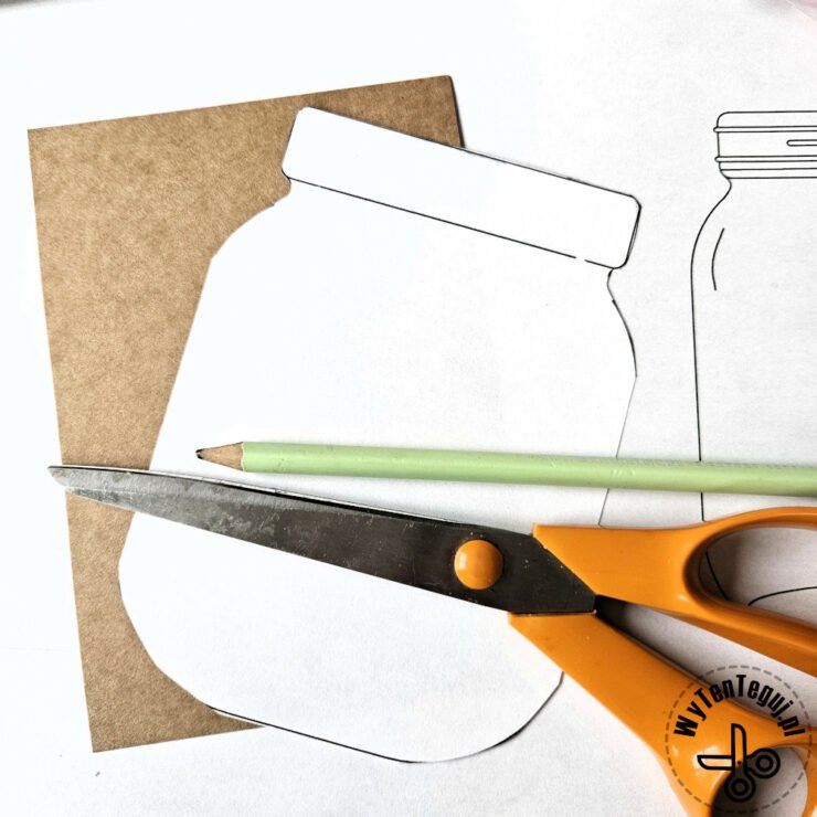 Kartka walentynkowa słoik ze słodyczami - darmowy szablon słoika ...